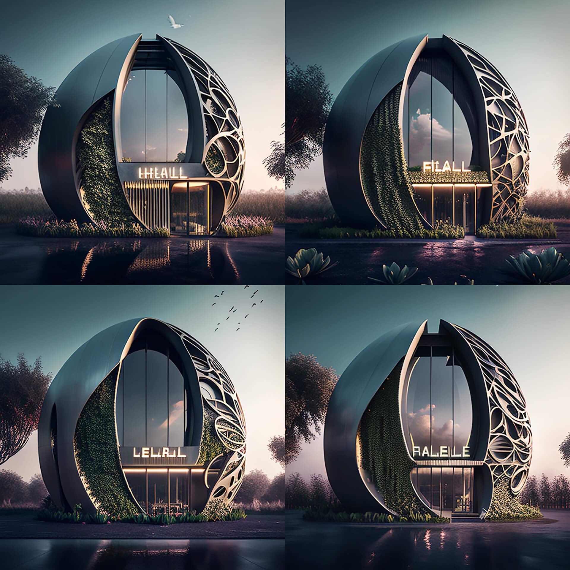 Viable Futuristic Sustainable Ai Restaur Futuristic