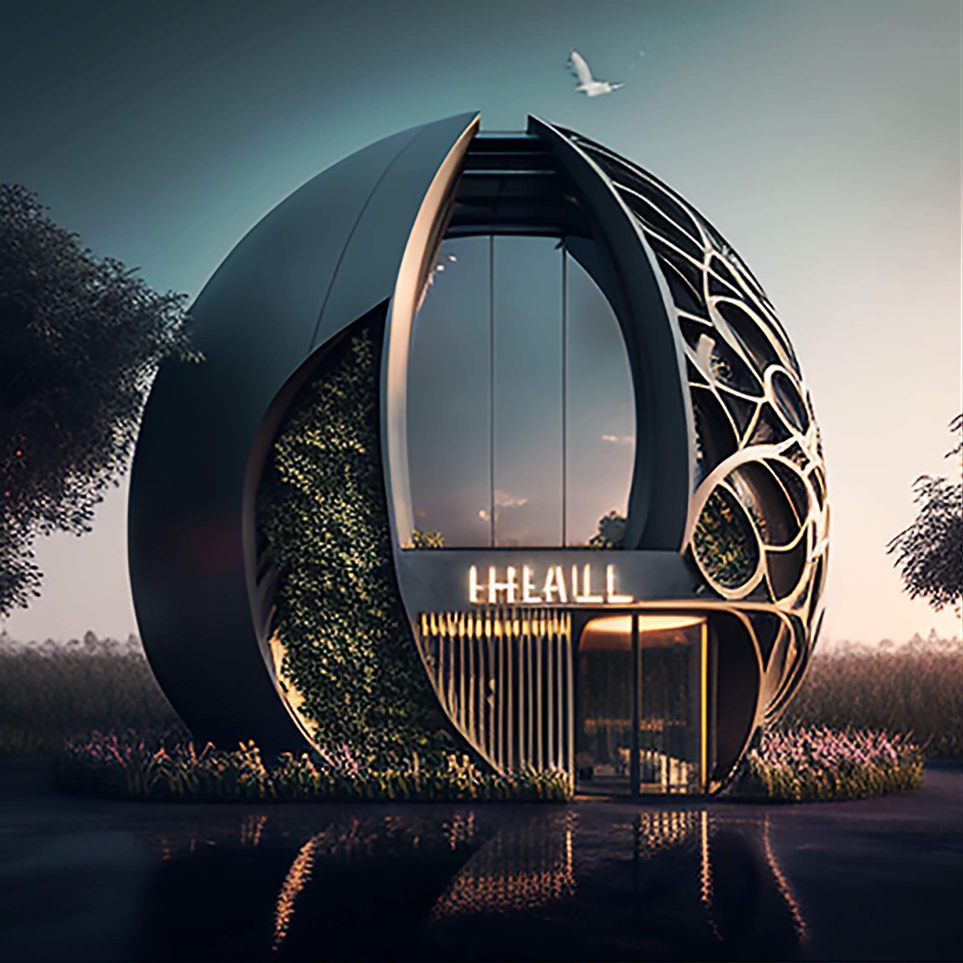 Viable Futuristic Sustainable Ai Restaur Futuristic
