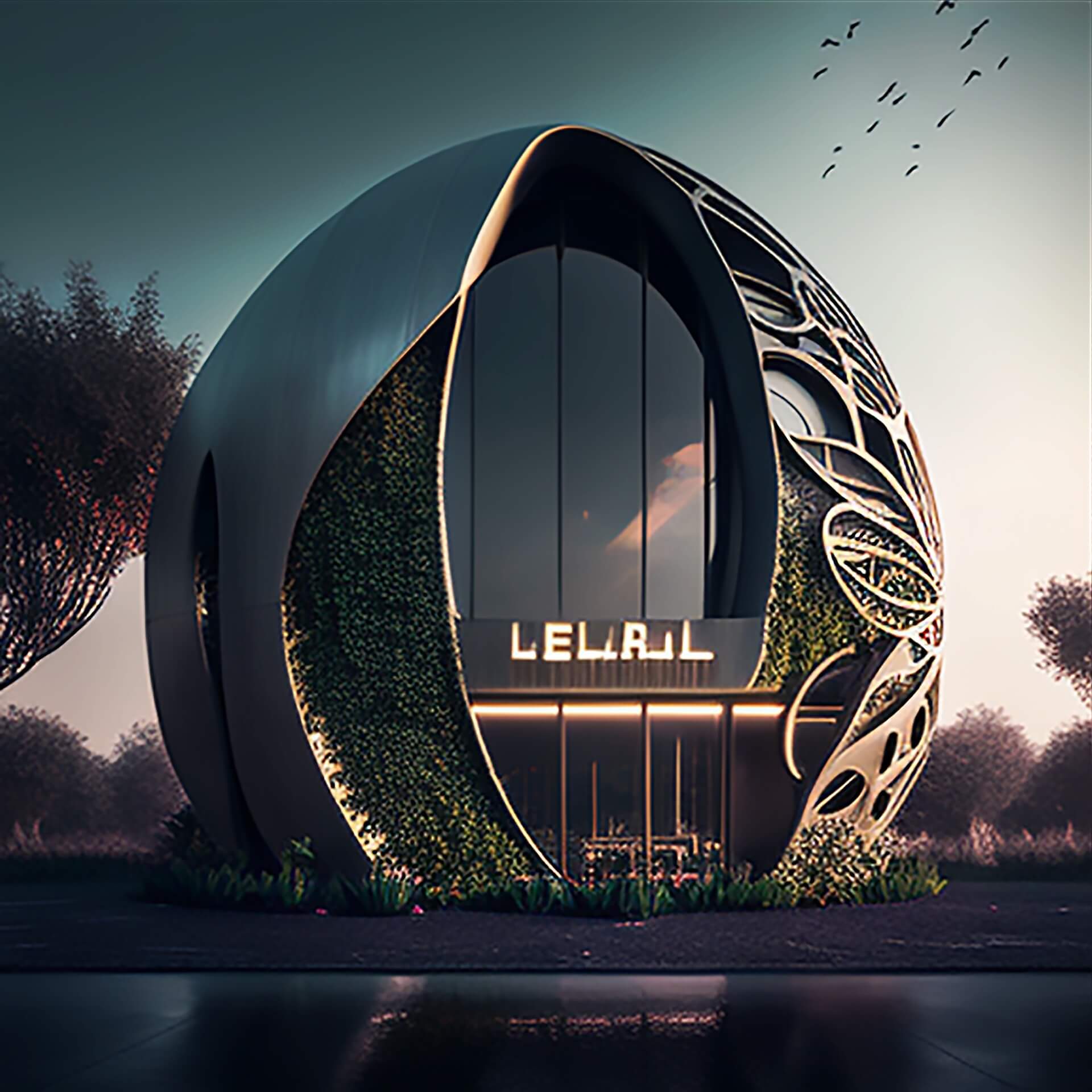 Viable Futuristic Sustainable Ai Restaur Futuristic
