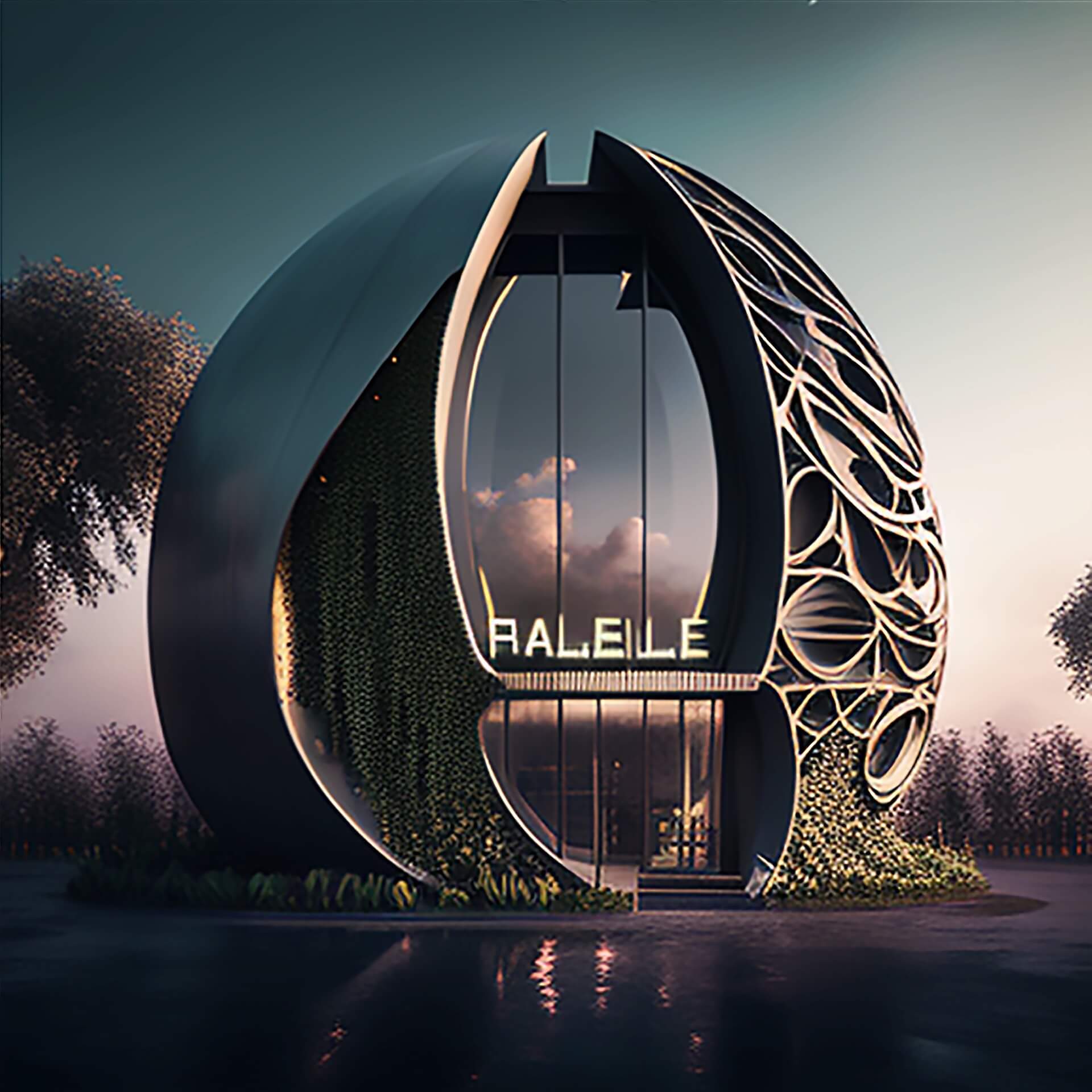 Viable Futuristic Sustainable Ai Restaur Futuristic