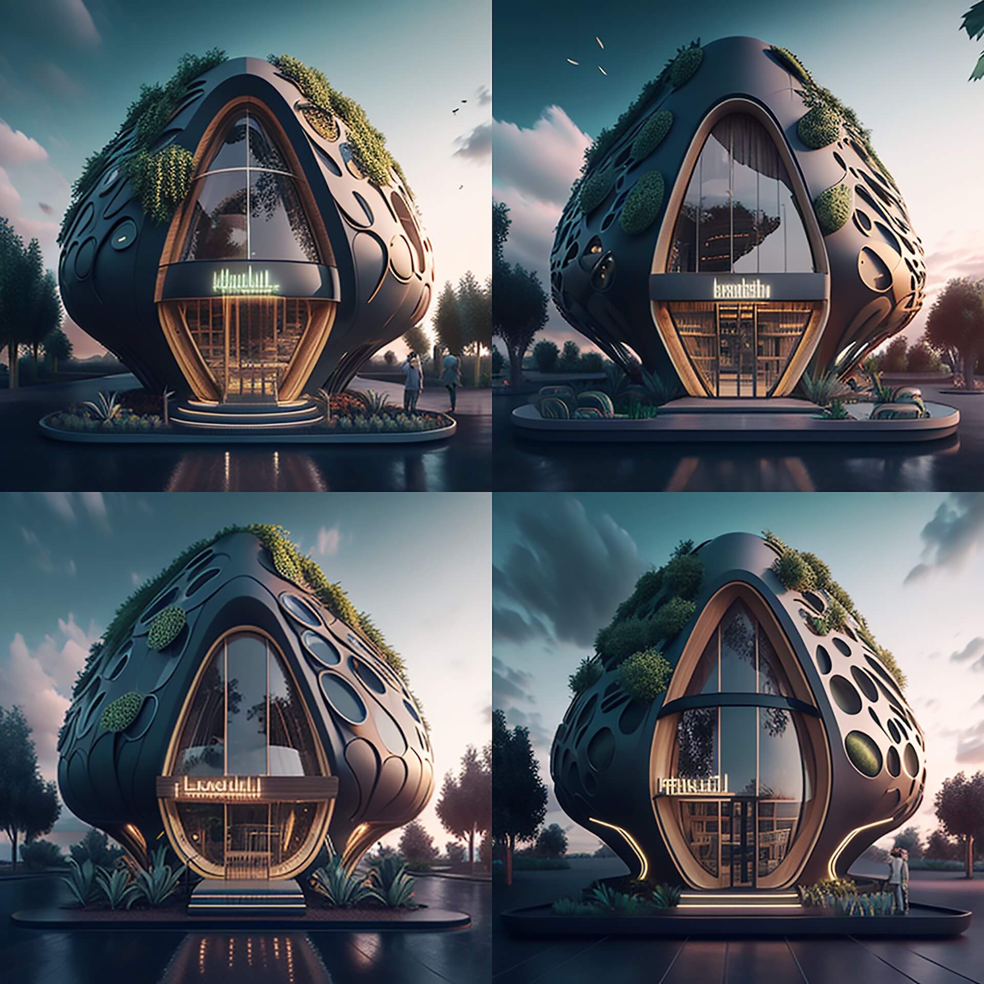 Viable Futuristic Sustainable Ai Restaur Futuristic
